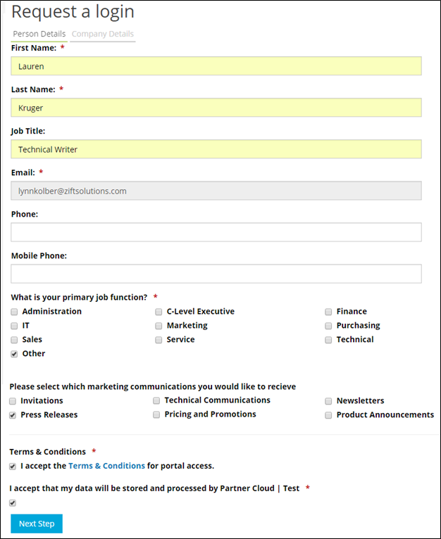 Setup a New Partner User – ZiftPRMAdmin