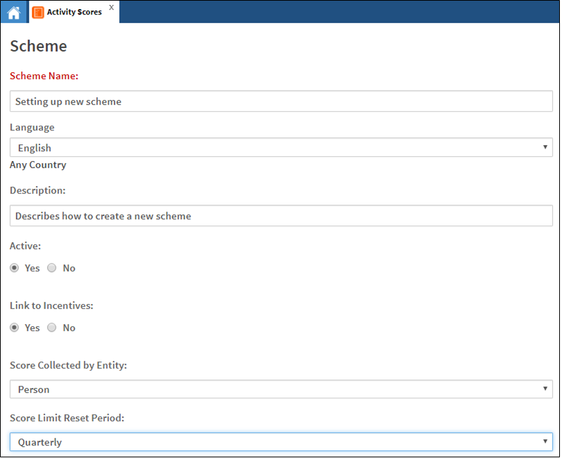 Create Schemes – ZiftPRMAdmin