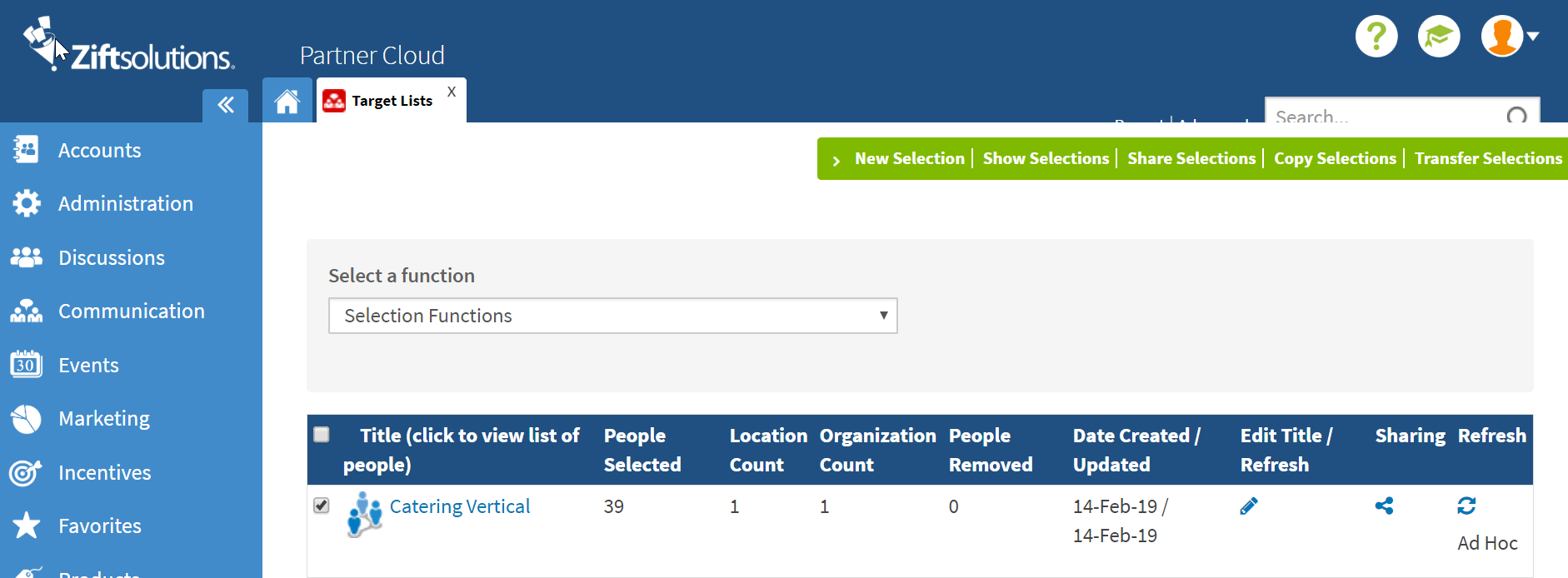 Use Target Lists to Perform User Actions – ZiftPRMAdmin
